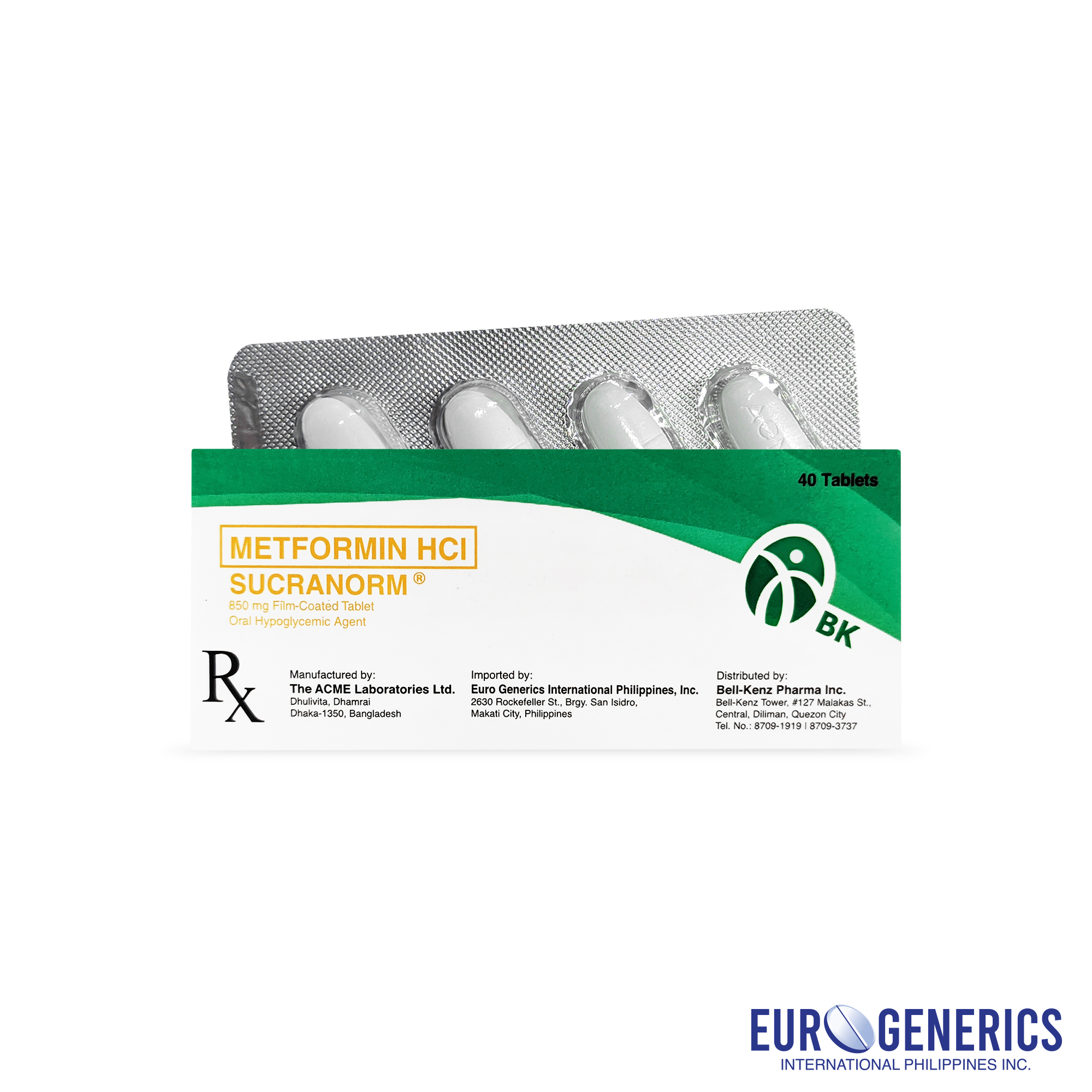 Sucranorm ® 850 mg – Eurogenerics