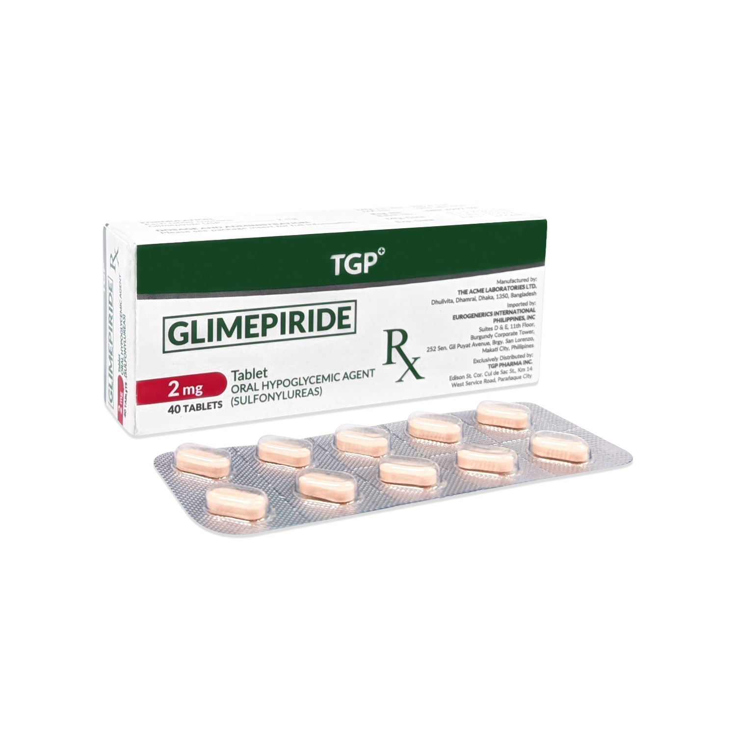 TGP Glimepride 2 mg – Eurogenerics